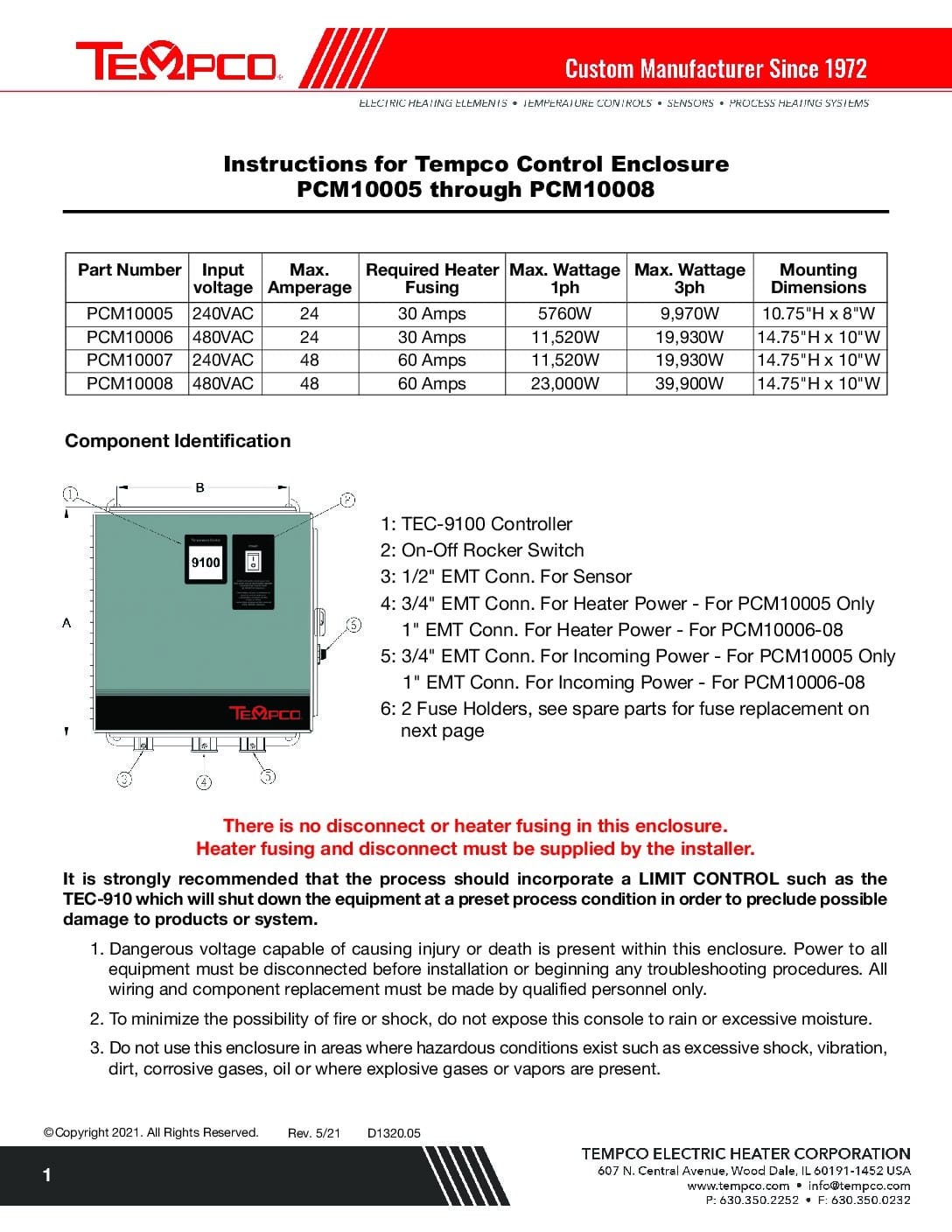 PCM10005-8 User Manual - Tempco
